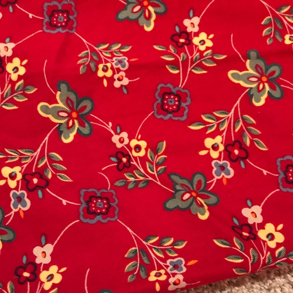 Leslie Fay | Pants & Jumpsuits | Vintage Red High Waisted Floral Pants ...